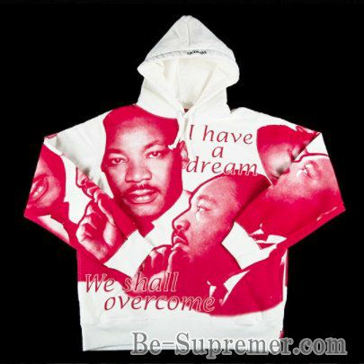 Supreme シュプリーム 18SS MLK Hooded Sweatshirt マーティンルーサーキングフードパーカー ホワイト ...